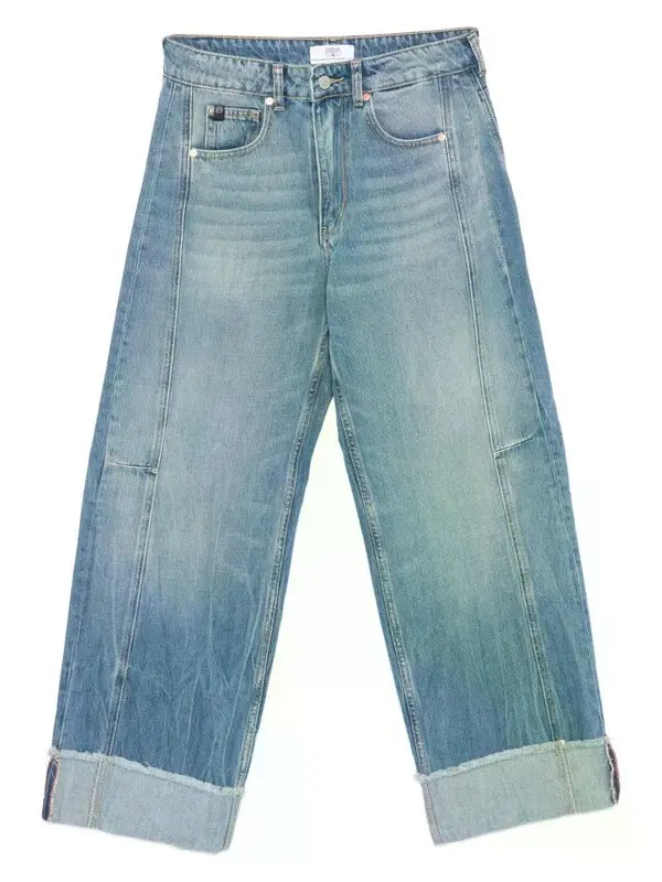 LES TEMPS DES CERISES Straight-leg Jeans With Cuffed Hems
