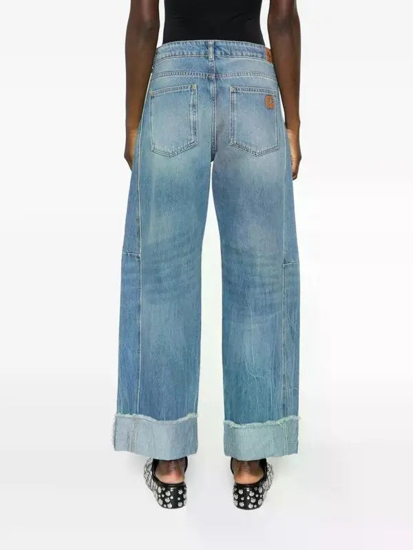 LES TEMPS DES CERISES Straight-leg Jeans With Cuffed Hems