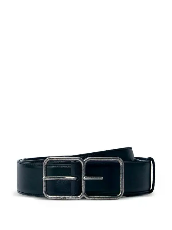 Saint Laurent Double-buckle Leather Belt