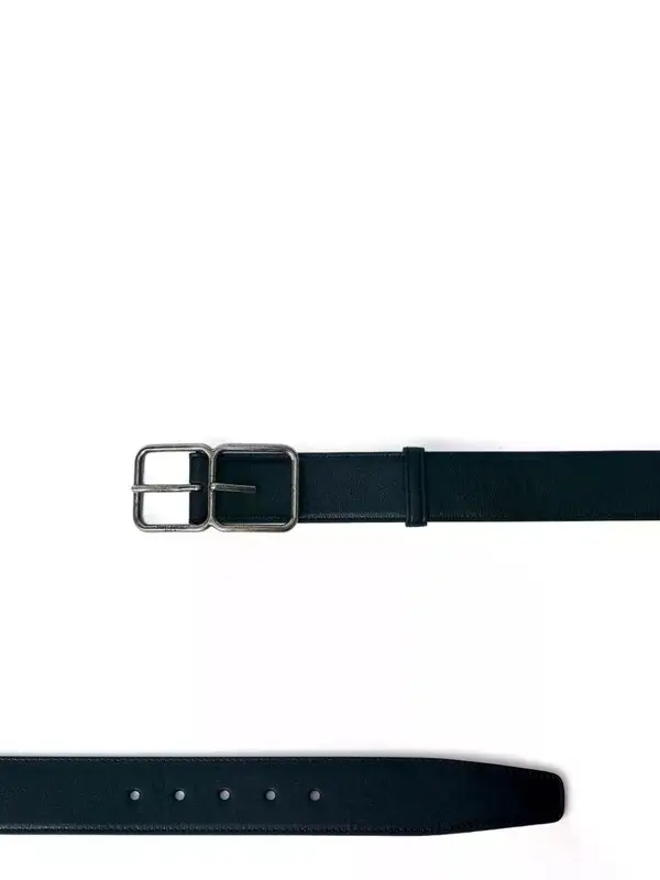Saint Laurent Double-buckle Leather Belt