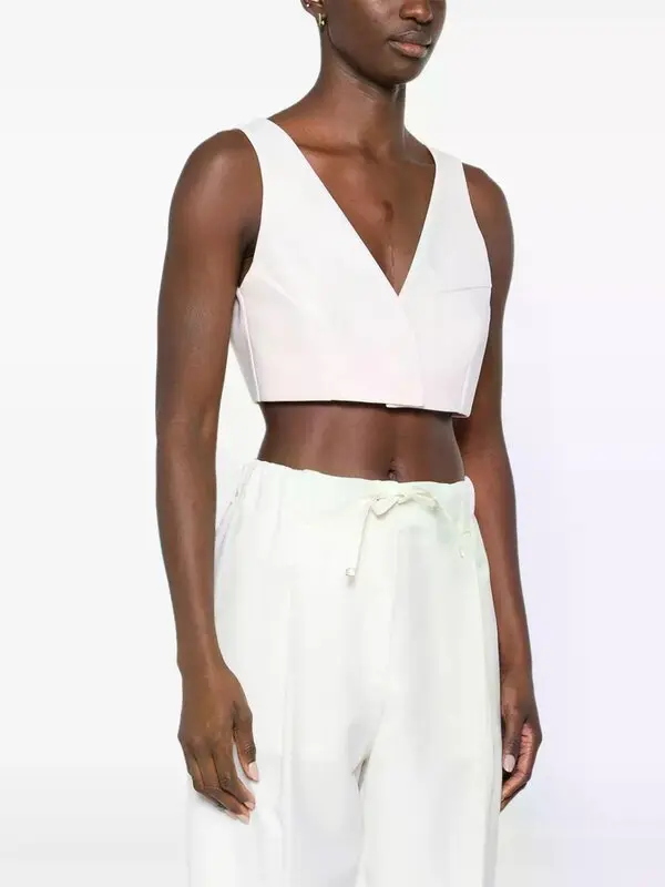 MEDEEA V-neck Cropped Vest