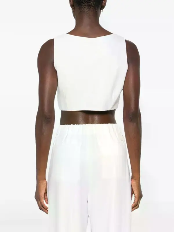 MEDEEA V-neck Cropped Vest
