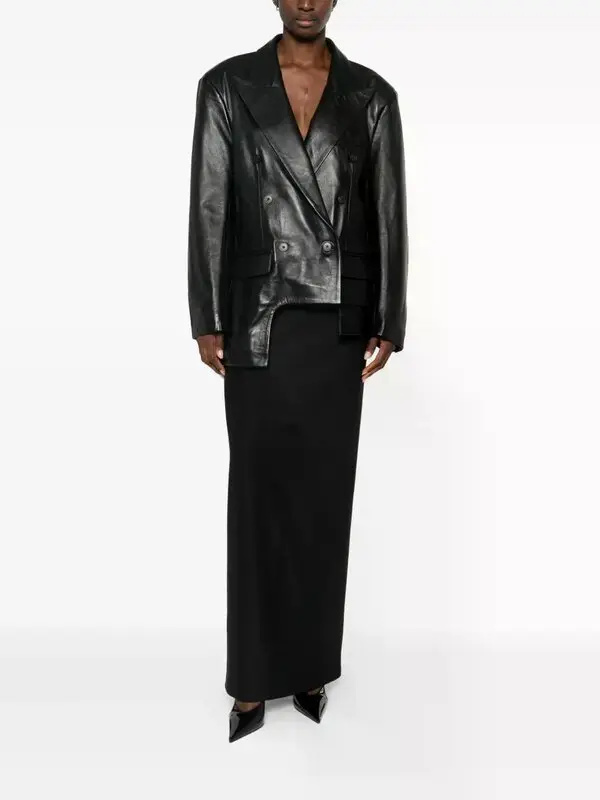 MEDEEA Asymmetric Leather Jacket