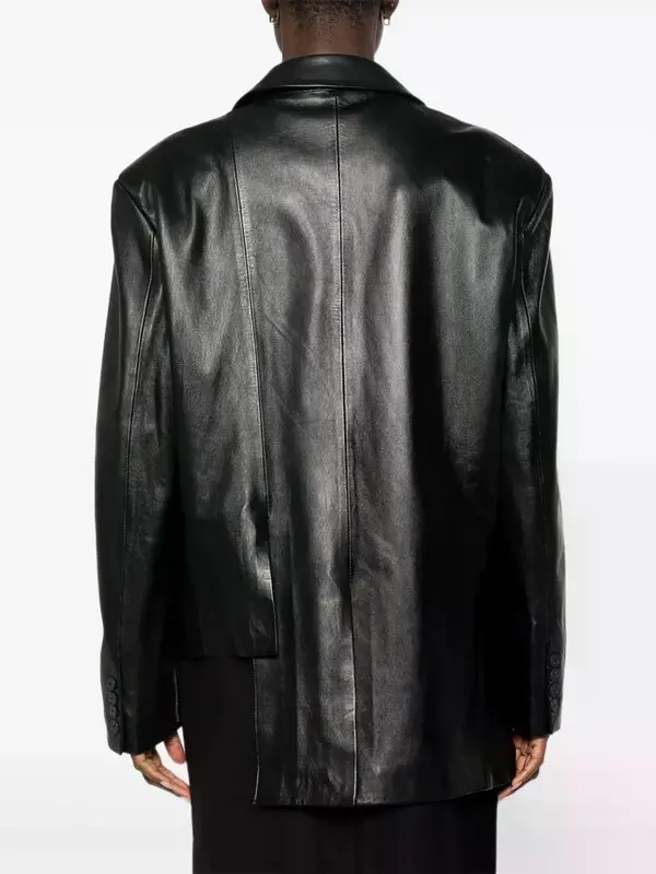 MEDEEA Asymmetric Leather Jacket