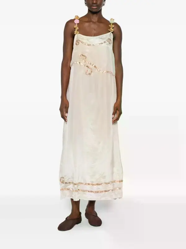 BODE Lido Strappy Embellished Dress