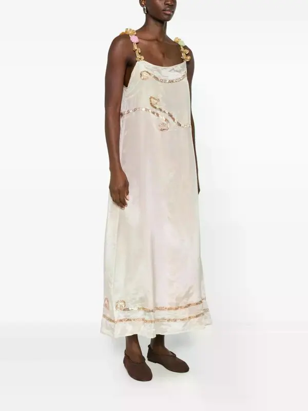 BODE Lido Strappy Embellished Dress