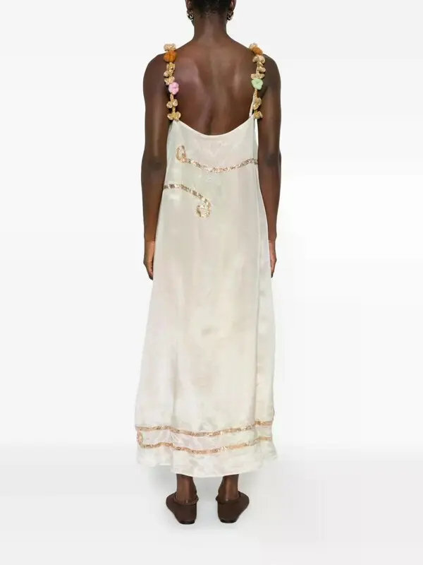 BODE Lido Strappy Embellished Dress