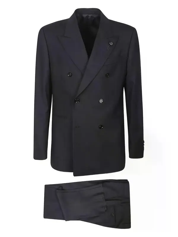 LARDINI Double-breasted Suit - Blue