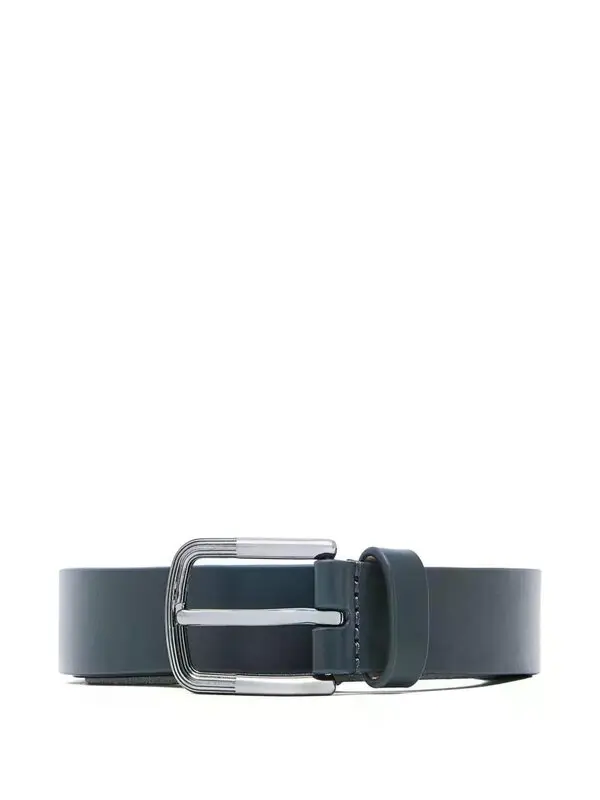 Giorgio Armani Buckled Leather Belt - Grey
