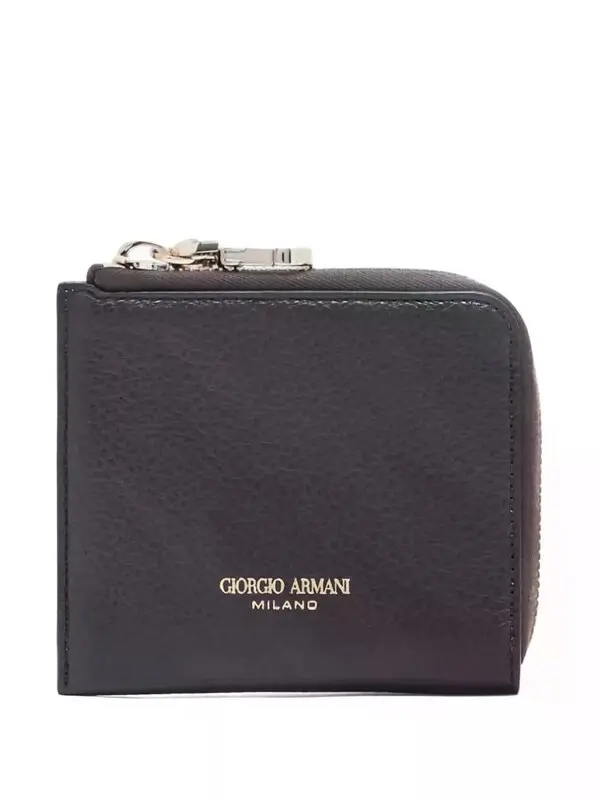 Giorgio Armani Logo-stamp Leather Wallet
