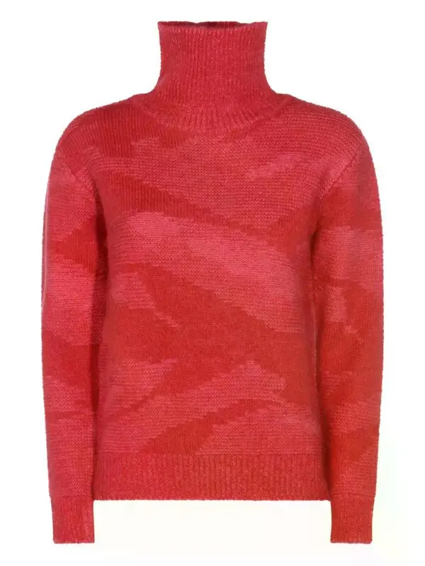 Add Patterned Roll-neck Sweater
