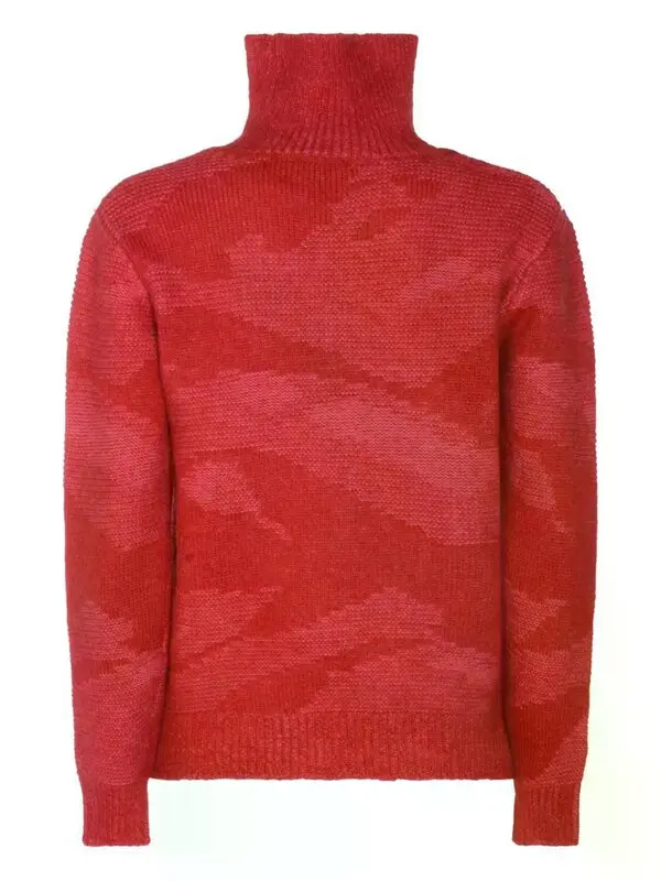 Add Patterned Roll-neck Sweater