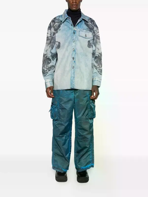 FENG CHEN WANG Graphic Pocketed Shirt