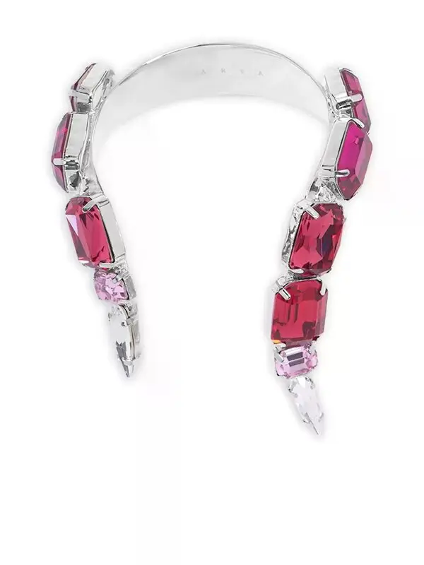 AREA Crystal Wrap Cuff Bracelet - Pink