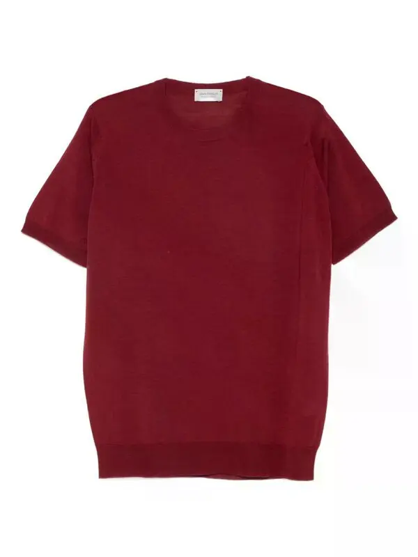 John Smedley Short-sleeve Crewneck Sweater - Red