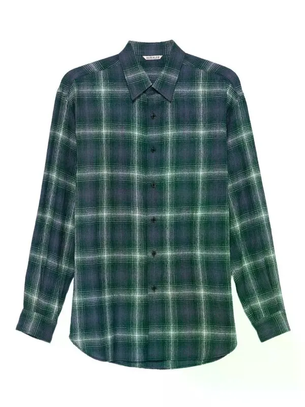 Auralee Airy Checked Shirt
