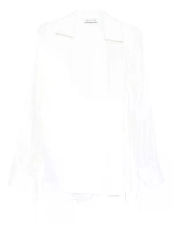 LES FILLES D'EVA Tie-detail Blouse - White