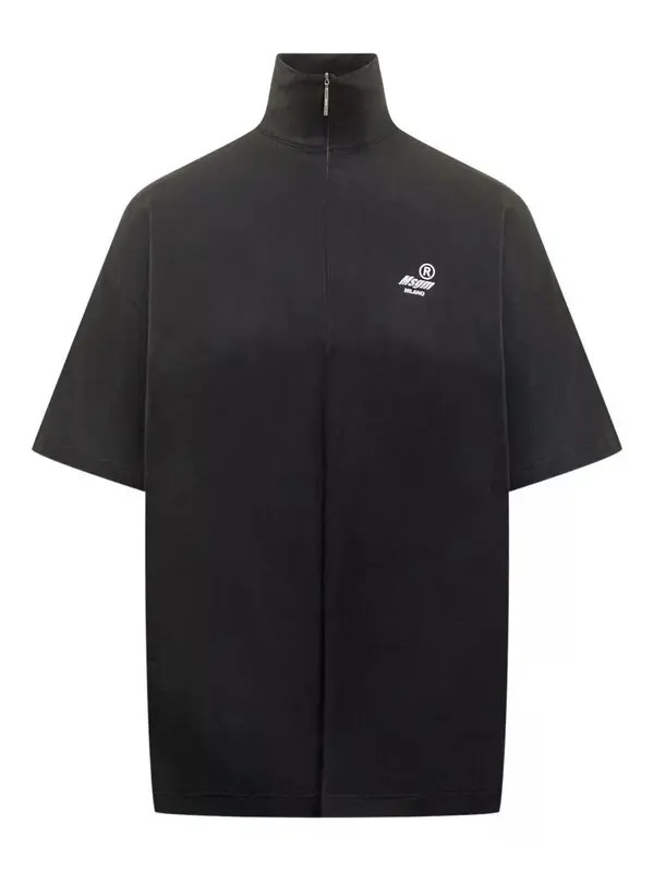 MSGM Half-zip T-shirt - Black