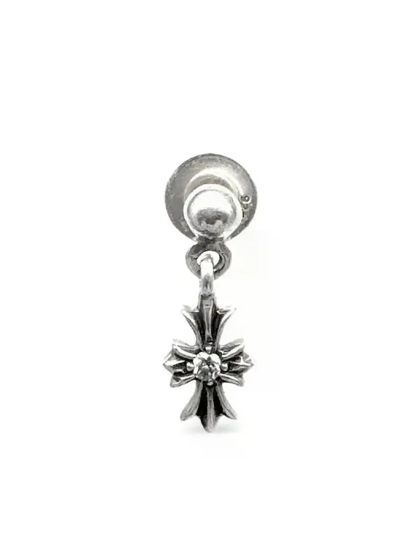Chrome Hearts Cross Drop Earring - Silver