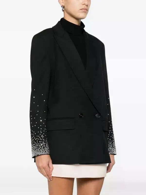 Marella Embellished-sleeve Double-breasted Blazer