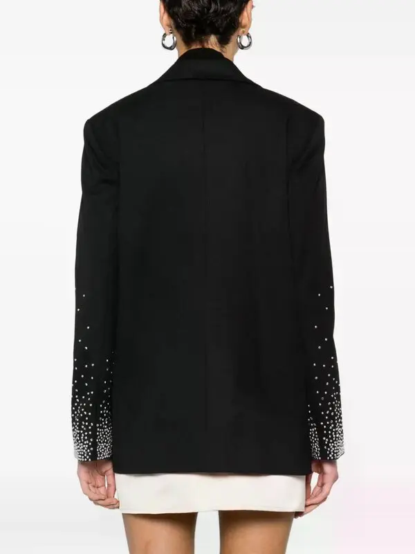 Marella Embellished-sleeve Double-breasted Blazer