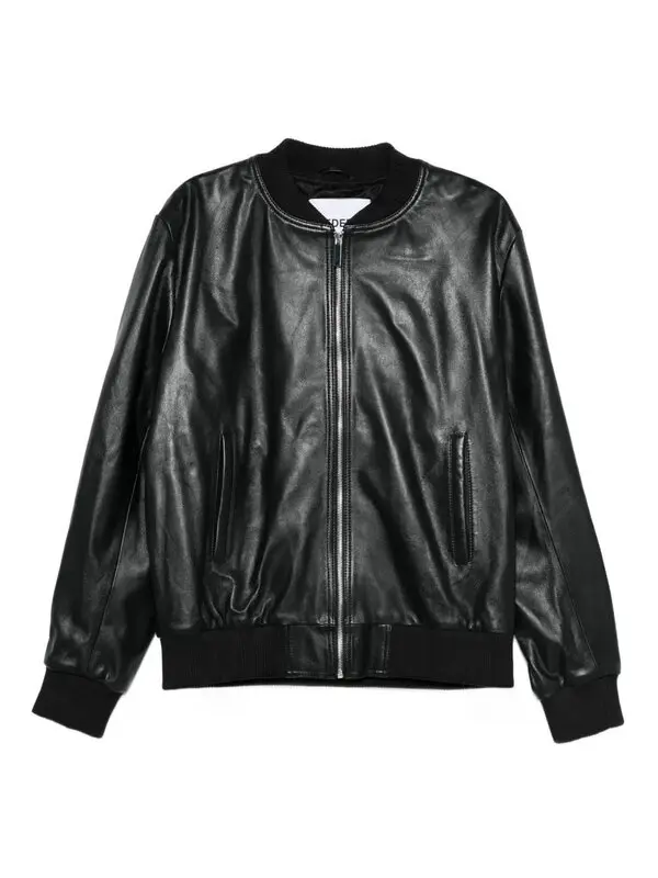 MEDEEA Leather Bomber Jacket