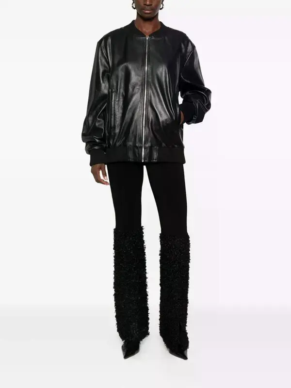 MEDEEA Leather Bomber Jacket