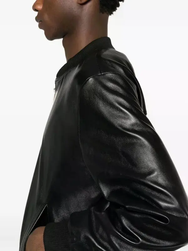 MEDEEA Leather Bomber Jacket