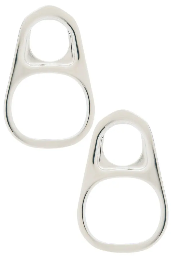 Jean Paul Gaultier Pull Tab Can Earrings - Silver