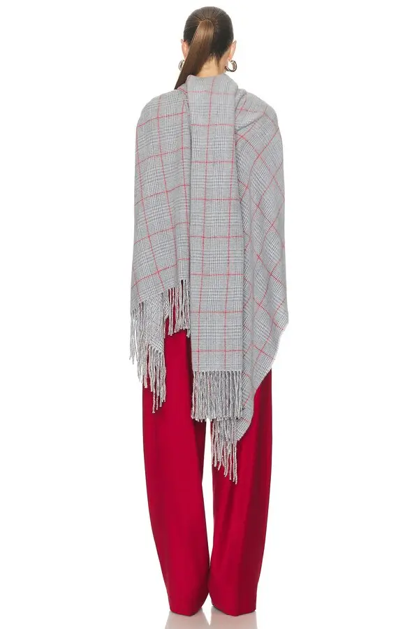 JEAN PAUL GAULTIER Back Closure Scarf Draped Top In Grey