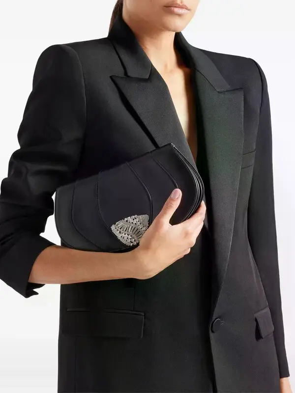 GIUSEPPE ZANOTTI Orbits Leather Clutch
