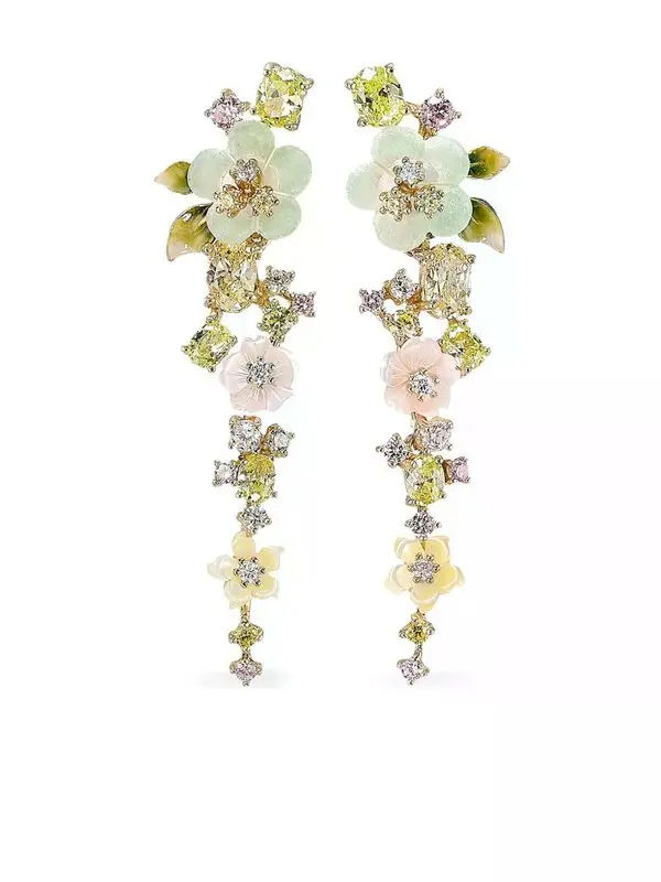 ANABELA CHAN 14k Yellow And 18k Vermeil Primrose Vine Multi-stone Earrings - Gold