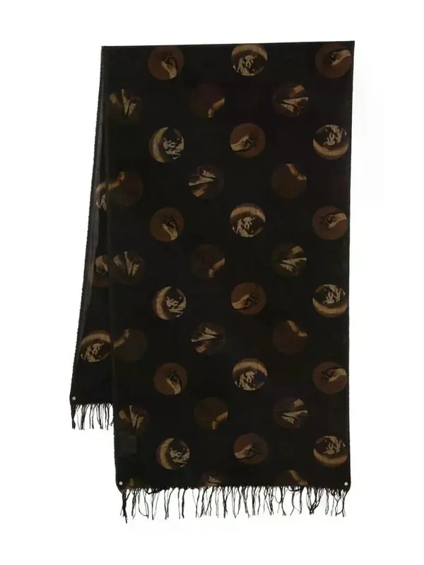 UMA WANG Distressed-detail Scarf - Black