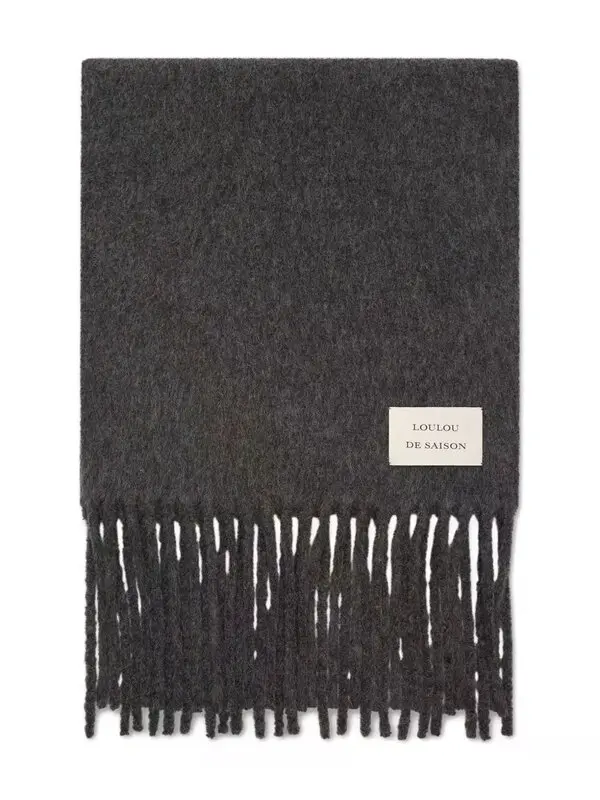 Loulou De Saison Santo Fringed Scarf - Grey