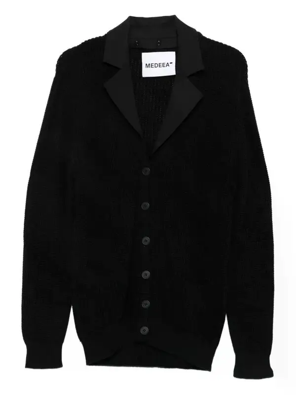 MEDEEA Notch Lapel Cardigan