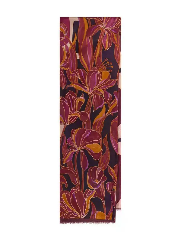 Malìparmi Floral-print Scarf - Red