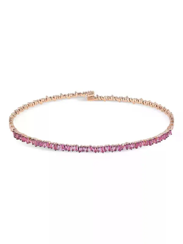 SUZANNE KALAN 18k Rose Pink Sapphire Choker - Gold
