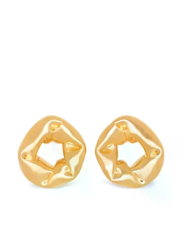 Completedworks Oversized Scrunch Earrings - Gold