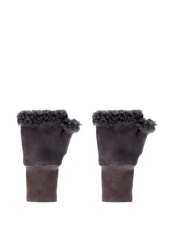 BIGARDINI Gisella Shearling Fingerless Gloves - Brown