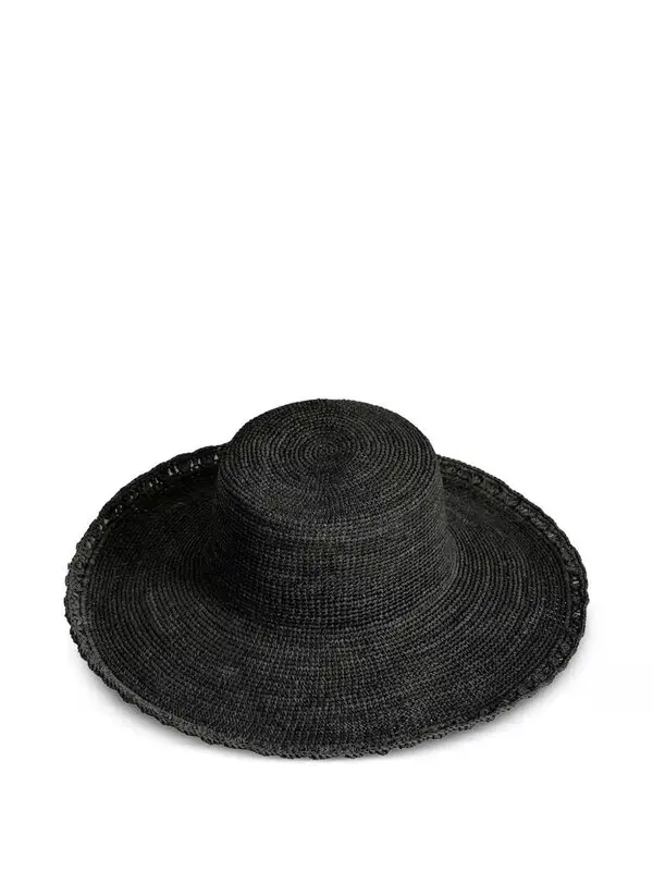 IBELIV Playa Raffia Hat - Black