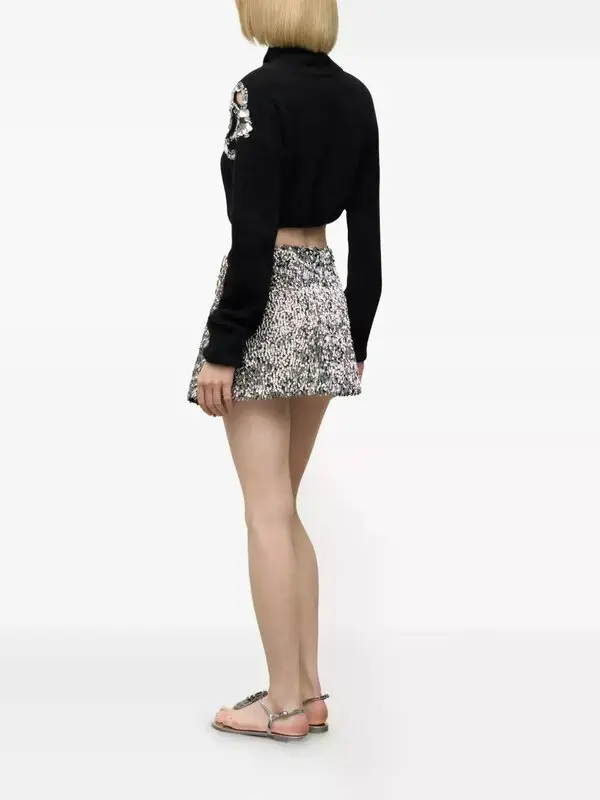 AREA Crysta-cluster Sequin Mini Skirt