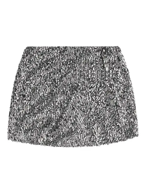 AREA Crysta-cluster Sequin Mini Skirt
