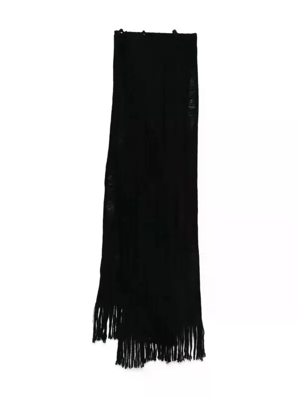 Isabel Benenato Wool Blend Scarf - Black