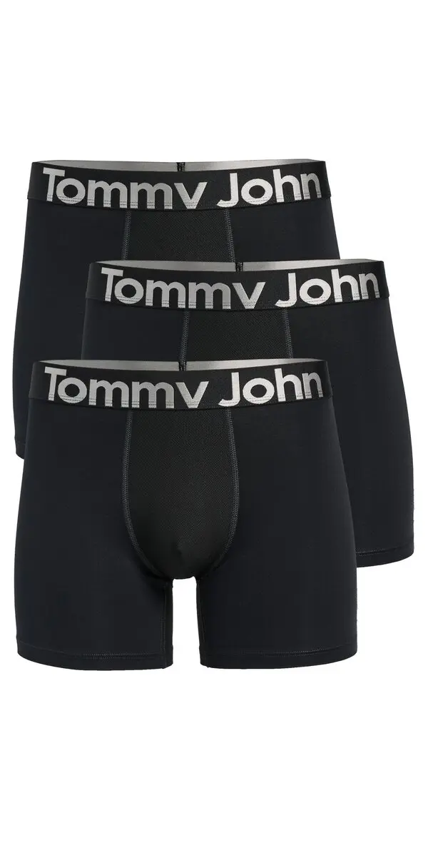 Tommy John 360 Sport 4 Trunks 3 Pack - Black