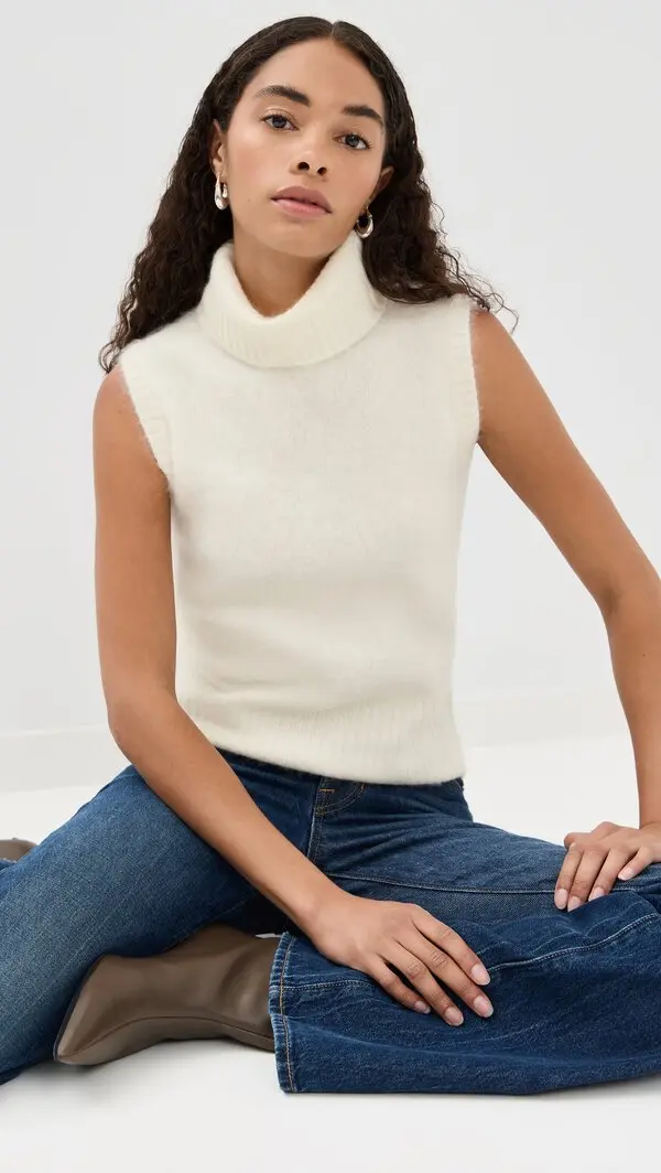 Veronica Beard Mazzy Brushed Cashmere Vest