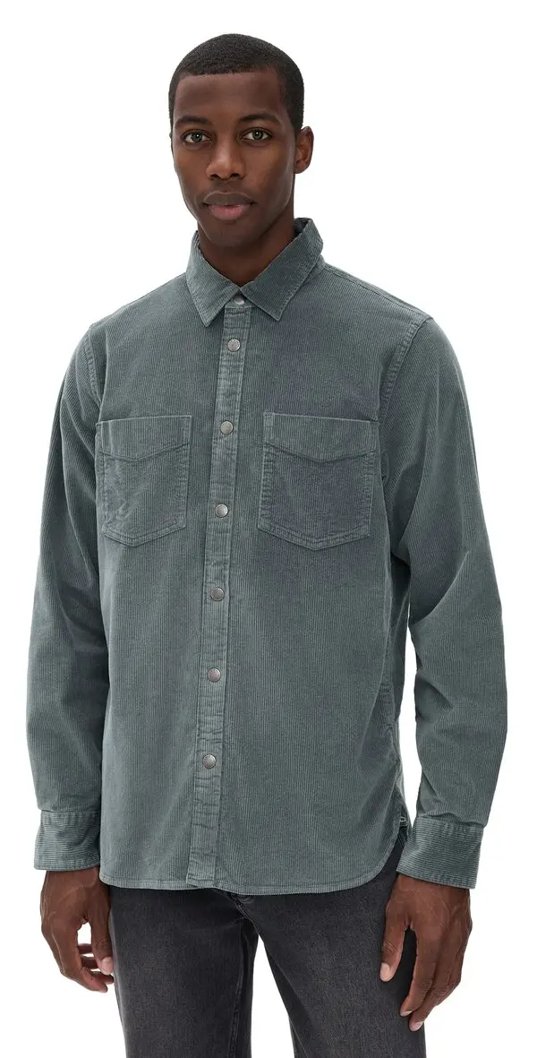 Rag & Bone Corduroy Cpo Shirt - Slate