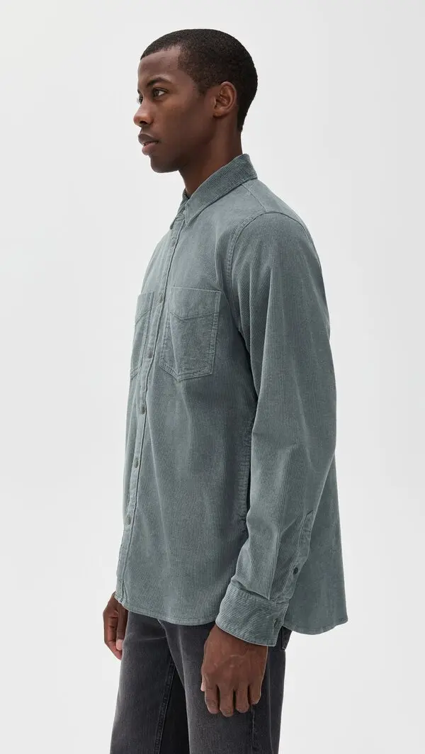 Rag & Bone Corduroy Cpo Shirt - Slate