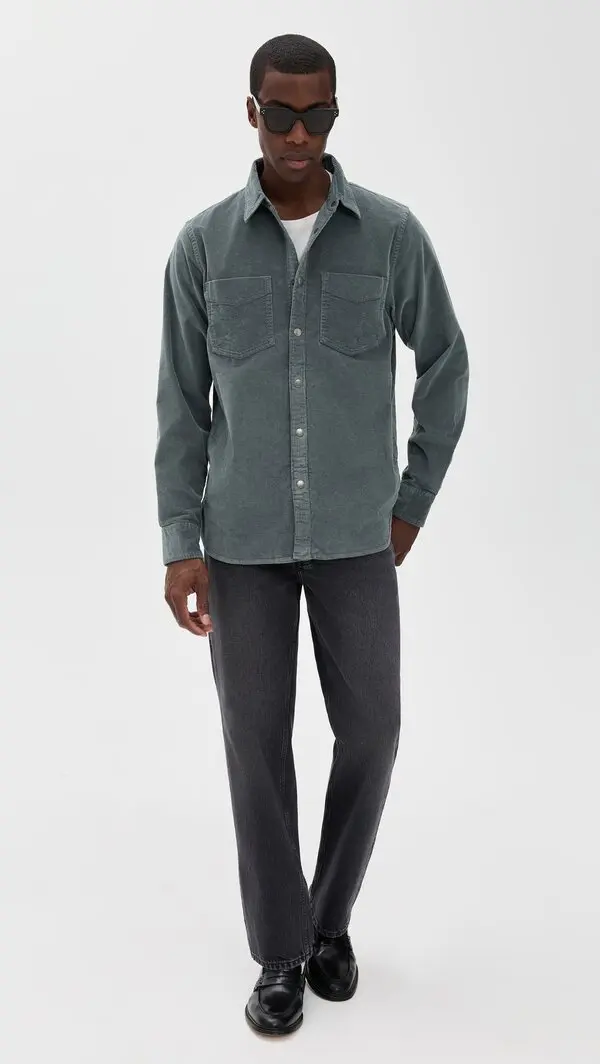 Rag & Bone Corduroy Cpo Shirt - Slate