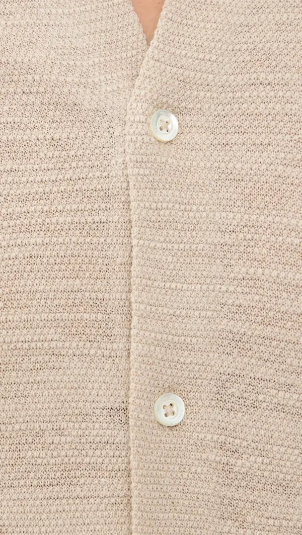 Rlx Ralph Lauren Textured Knit Button Polo Sweater