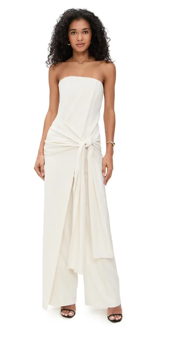 Alexis Kori Strapless Jumpsuit - Ivory